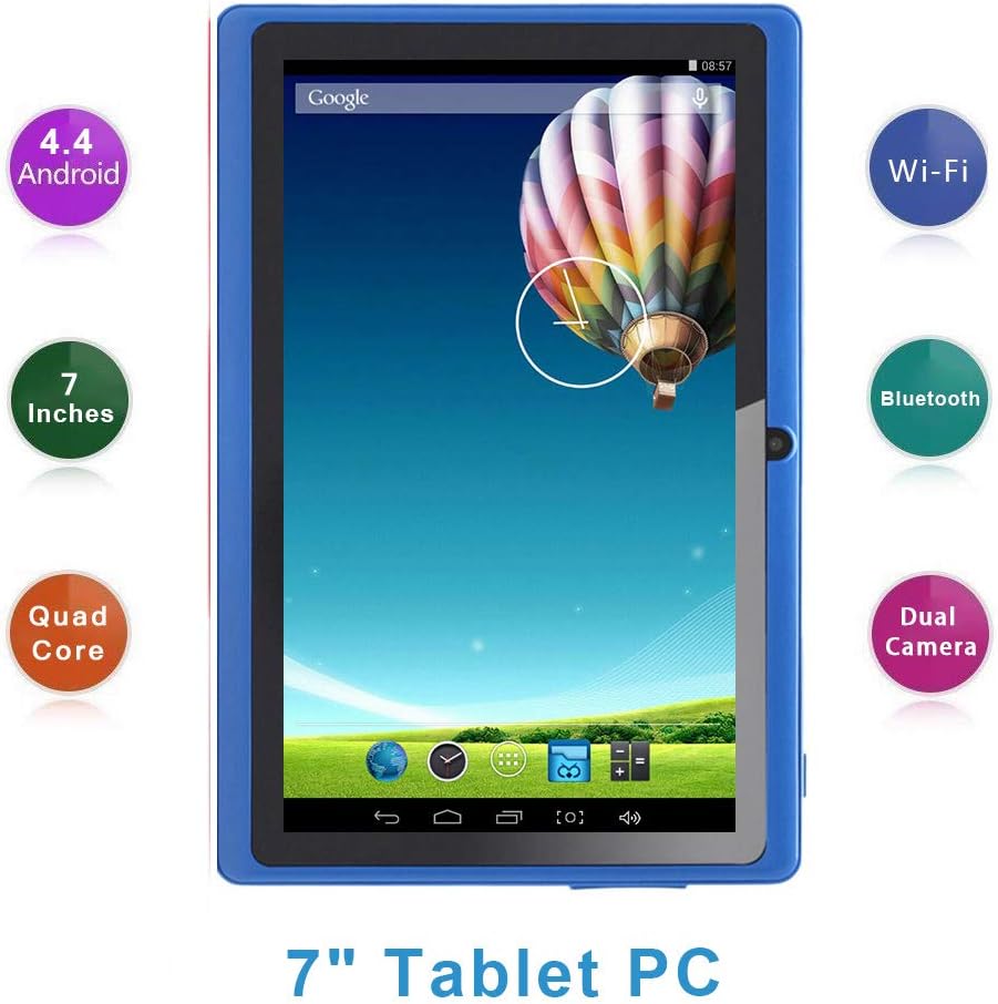 Haehne 7" Tablet PC, Google Android 4.4 Quad Core, 512MB RAM 8GB ROM ...