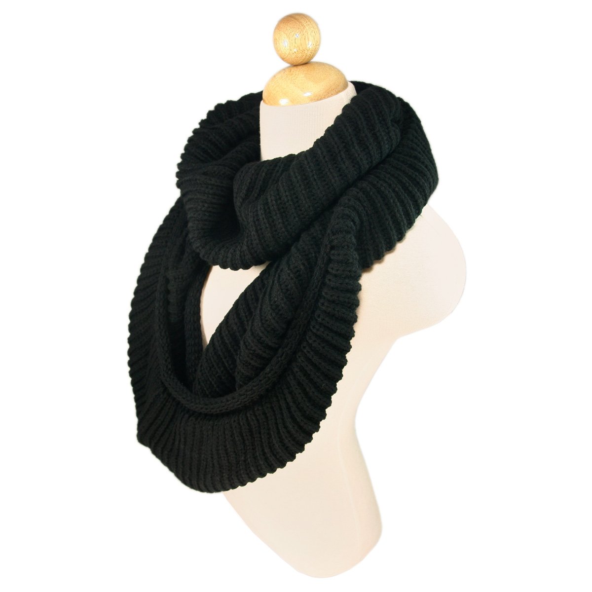 TrendsBlue Premium Winter Knit Warm Infinity Scarf - Different Colors ...