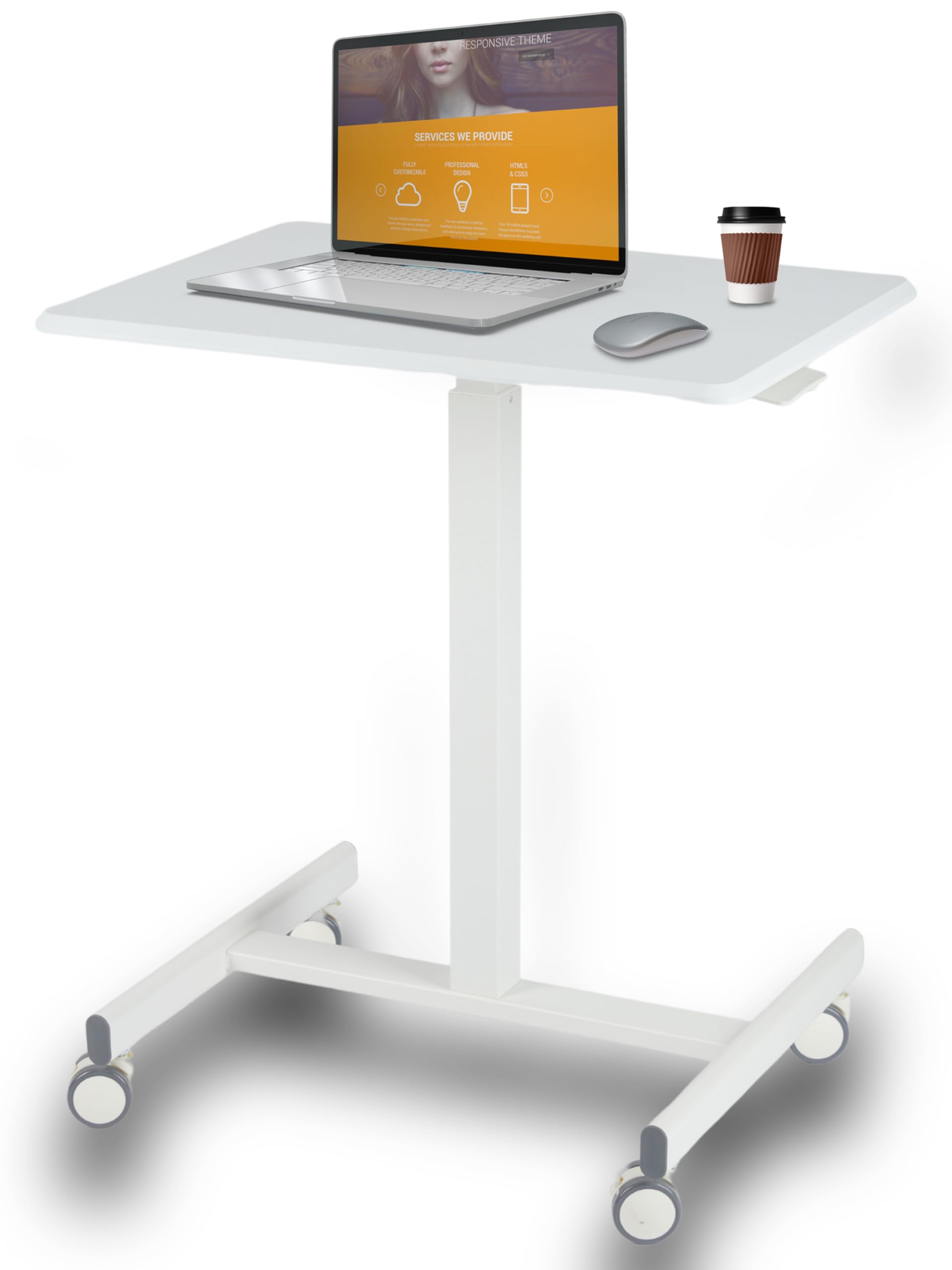 Mua Mobile Laptop Standing Desk- Overbed Table, Adjustable Height Desk ...