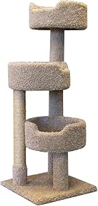 Amazon.com : Deluxe Cat Tower with spacious cat perches and scratching ...