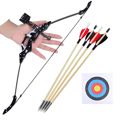 Archery Mini Bow and Arrow Set Mini Recurve Bow Hunting Longbow Mini ...