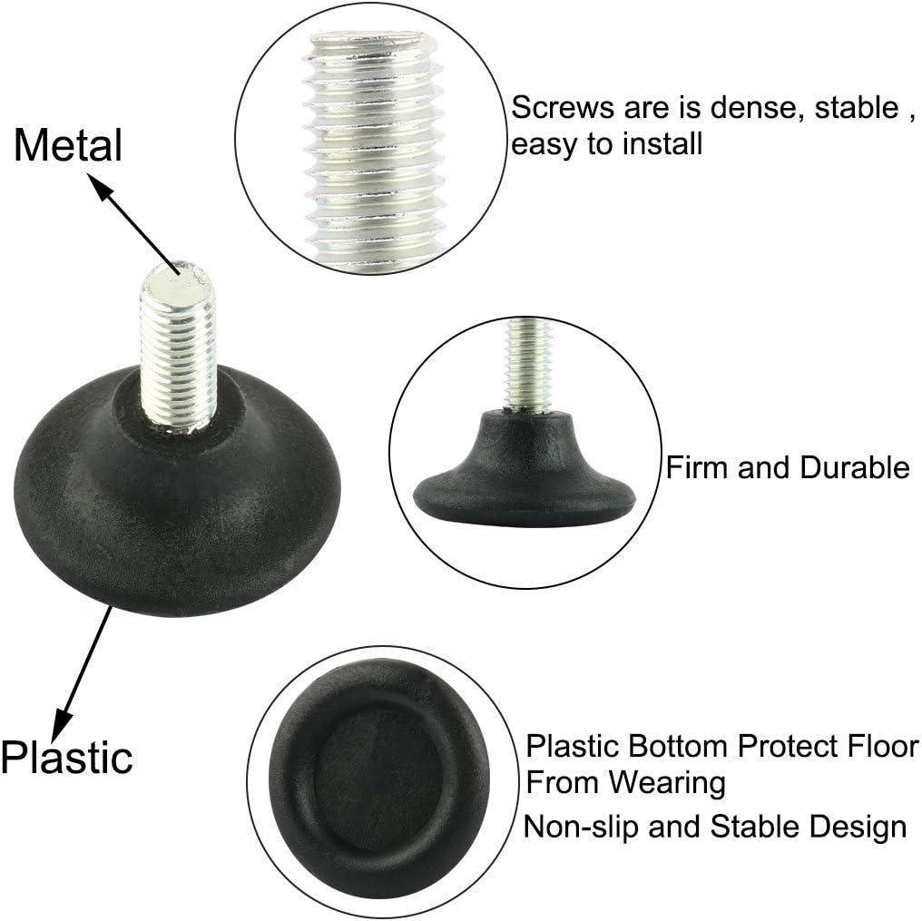 Sourcingmap Leveling Feet Adjustable Threaded Pole Leveling Foot ...