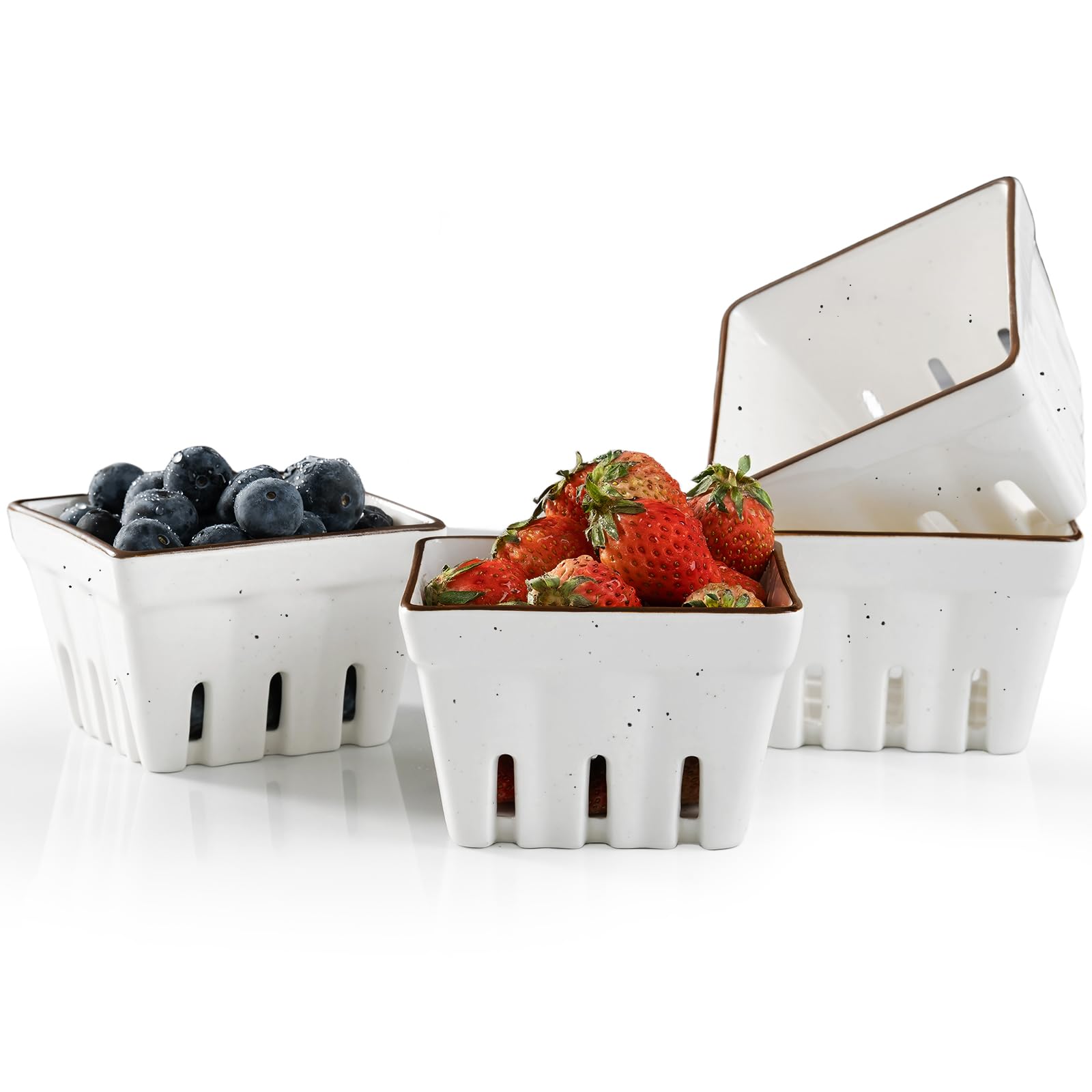 getstar Ceramic Fruit Bowl, Berry Basket, Colander Set of 4 for sale ...