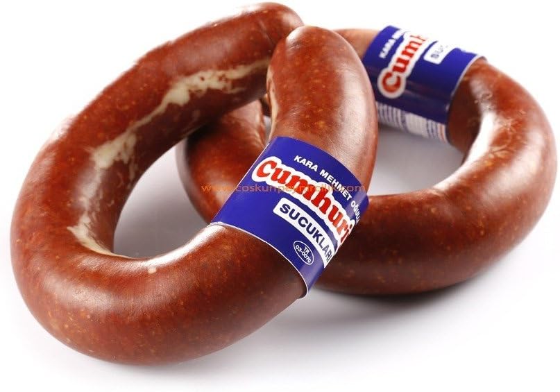 Amazon.com: Cumhuriyet Turkish Sucuk turkish Soudjouk Fermented Sausage ...