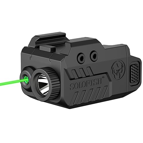 SOLOFISH 450lm Slidable Pistol Light Laser Combo for Compact Rail ...