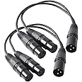 Amazon.com: Devinal XLR Splitter Cable - Male to 2 Female, Dual Balanced Patch Y Cable, 3 PIN ...