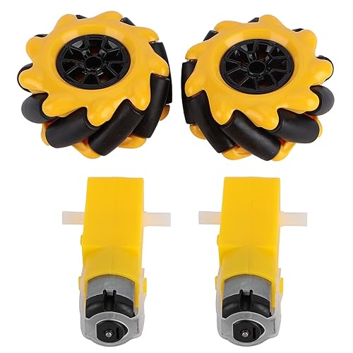 Eujgoov 60mm / 2.4in Mecanum Wheel 3V～12V DC Robot Mecanum Wheel and TT ...
