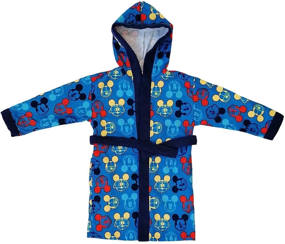 MICKEY MOUSE Disney Mickey Mouse Bathrobe with Hood and Belt in ...
