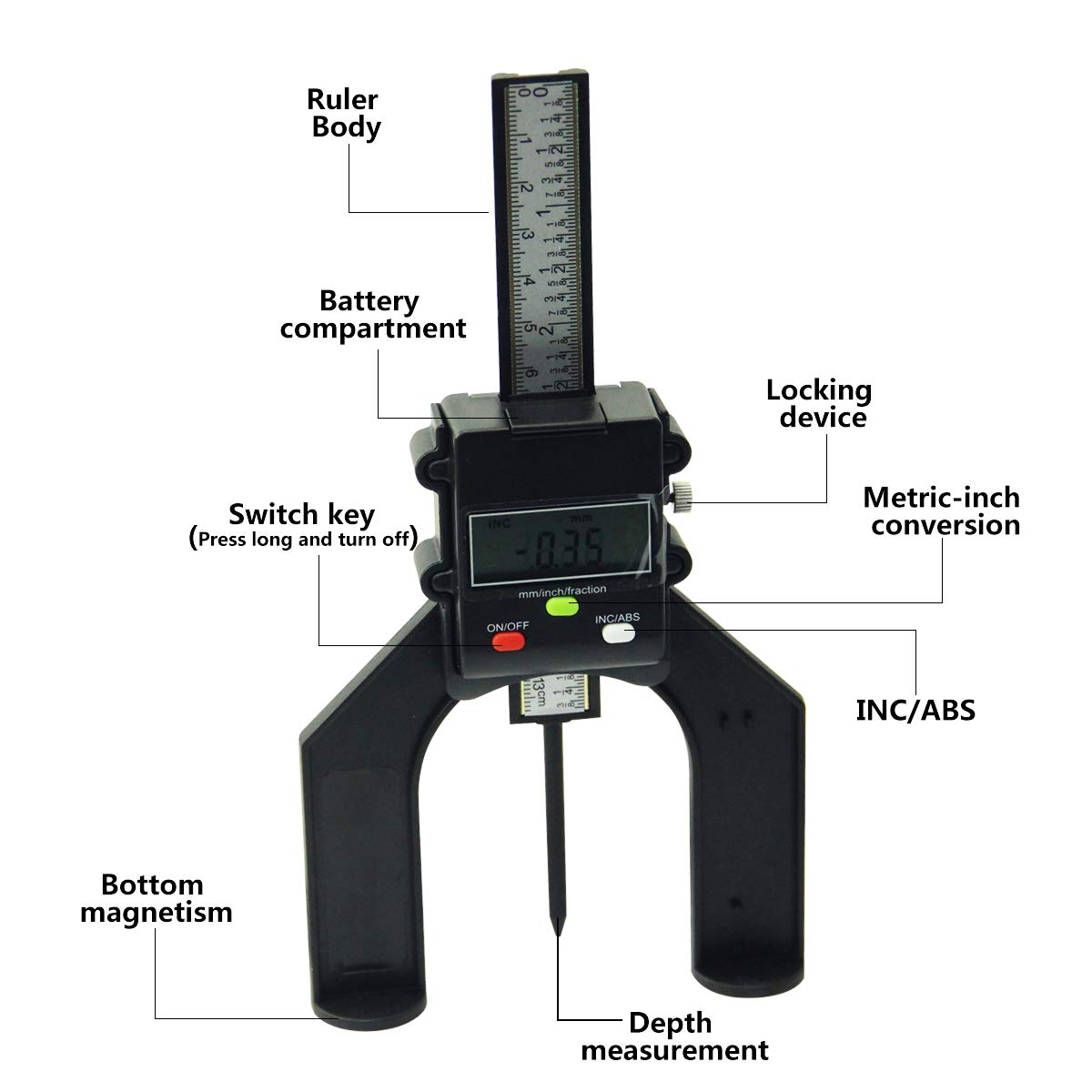 Stainless Steel Locking Screw Large Digital Display for Woodworking ...