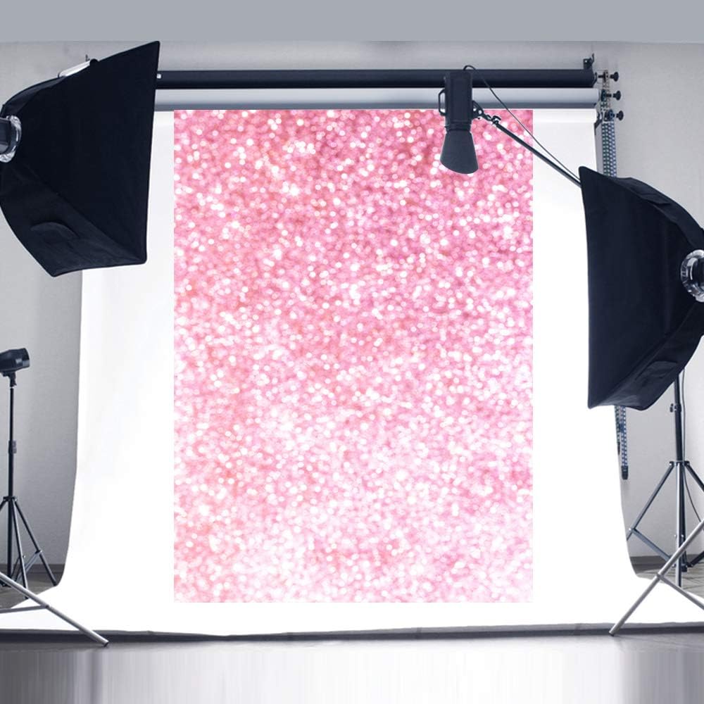 Aisnyho 5x7ft Pink Glitter Spot Bokeh Backdrops Shinning Sparkle Sand ...