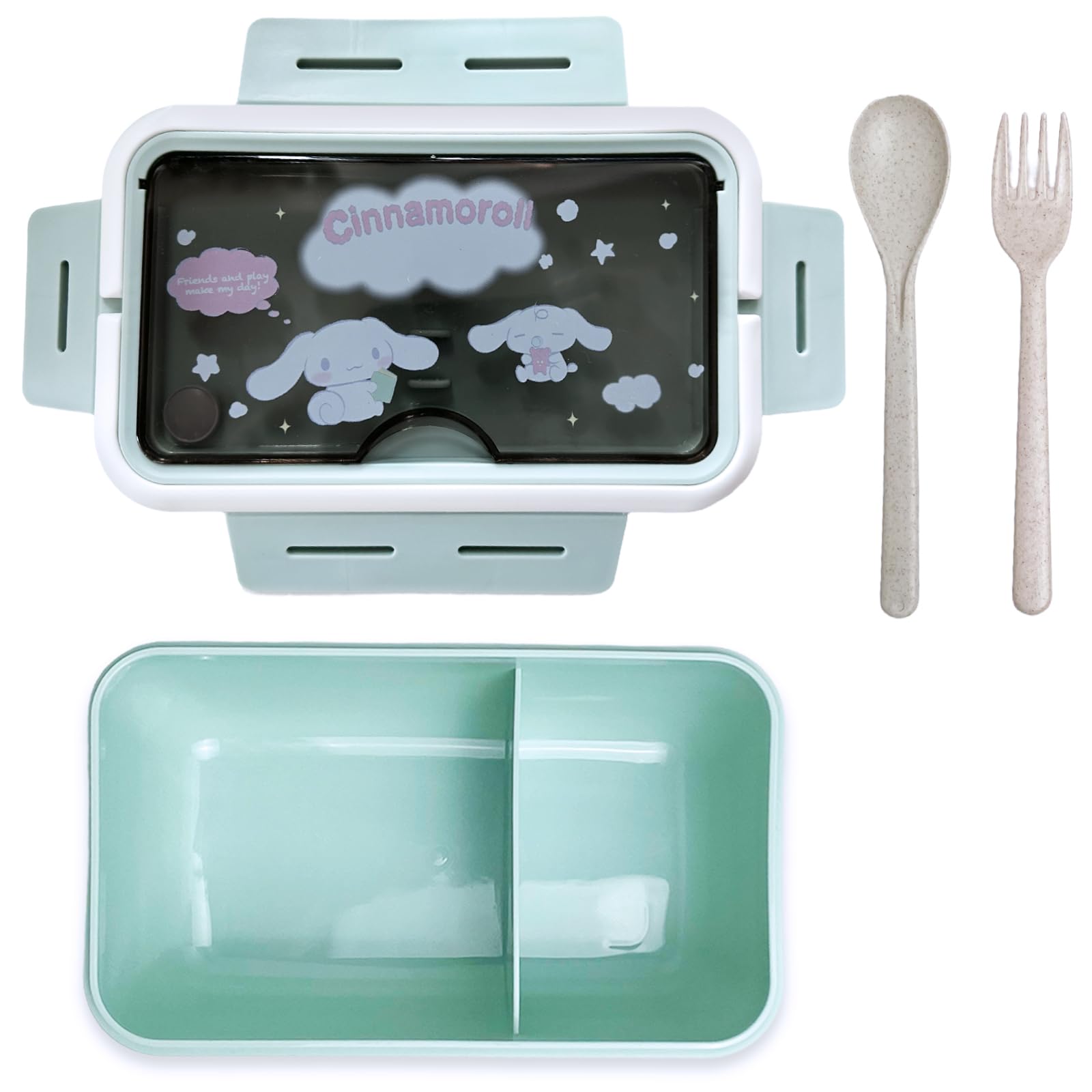 Holymid Kawaii Dog Lunch Box, All-in-One Stackable Bento Lunch Box ...