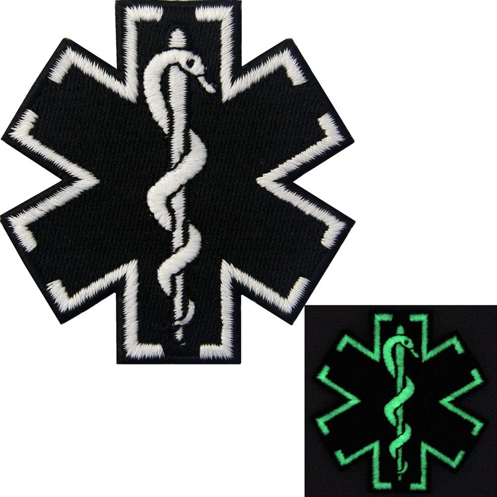 Glow in Dark Patch Tactical ACU EMS EMT Medic Paramedic Star of Life ...