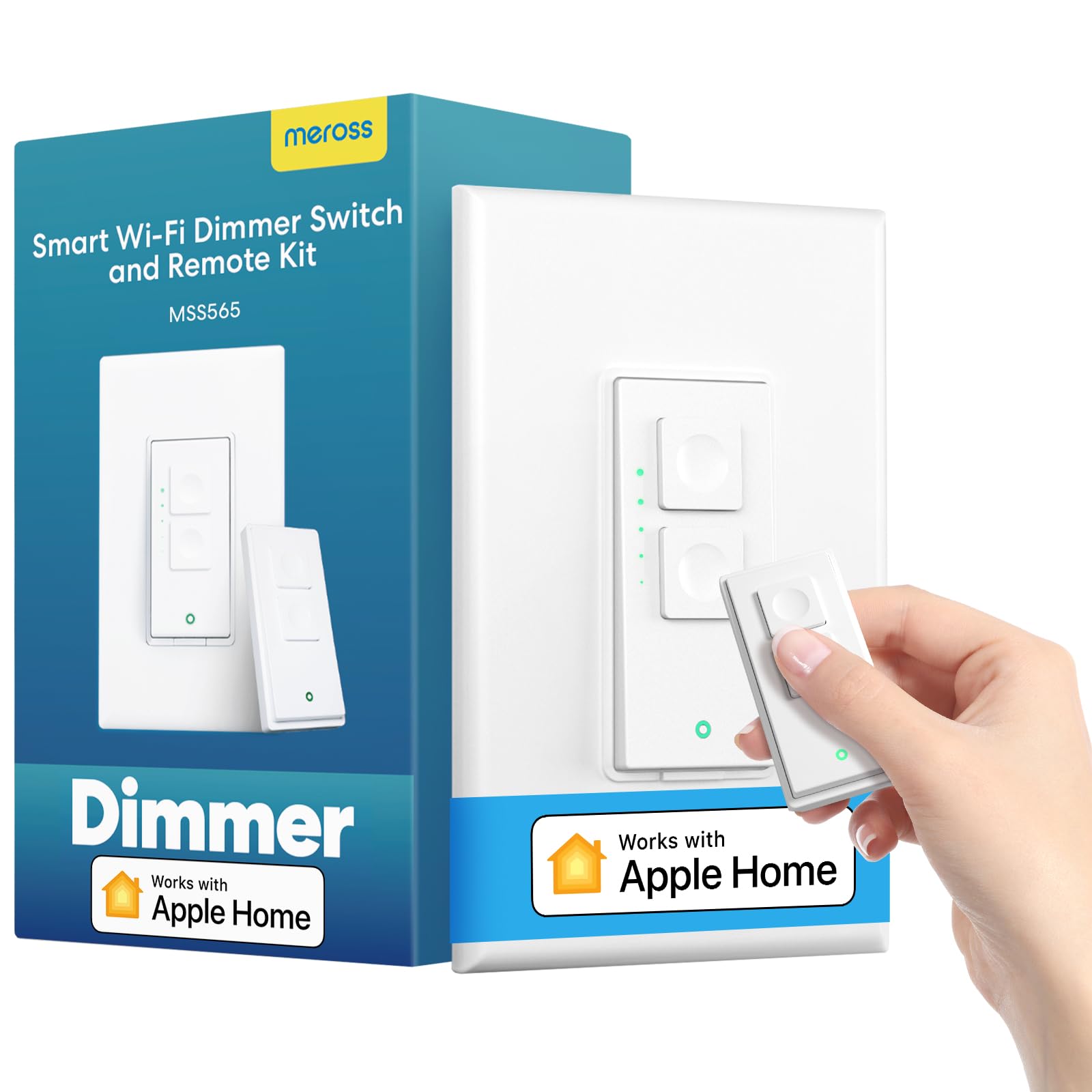 meross Smart Dimmer Switch with Remote, Single Pole, Neutral Wire ...