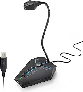 Amazon.com: Computer Microphone, CMTECK G006Plus USB Desktop Condenser ...
