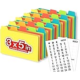 Amazon.com : Chell 4x6 Plastic Index Card Dividers, Heavyweight Poly ...