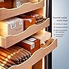 RACHING New MA50 Humidor Cabinet, 100L Cigar Humidor for Office ...