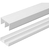 Amazon.com: 4 Ft. Long White Plastic Sliding Door Track Set for 1/4 ...