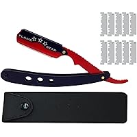 Amazon.com: Black and Red Changeable Blade Professional Barber Straight ...