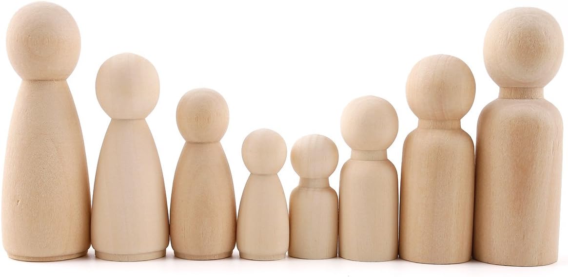 Baby Tete Peg Doll Bodies Family Set of 50pcs (35mm-65mm) Cake Topper ...