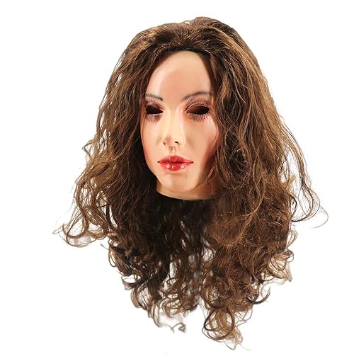 Realistic Female Head Latex Mask Hand-Made Face for Crossdresser ...