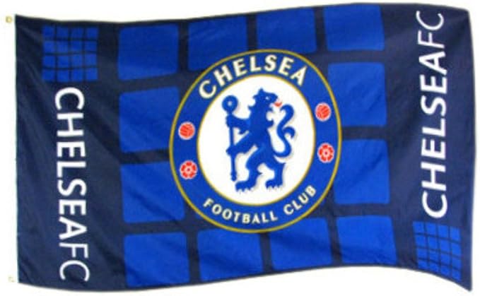 Amazon.com : CHELSEA FC Official Flag Large PZ 5ft x 3ft Blue White ...