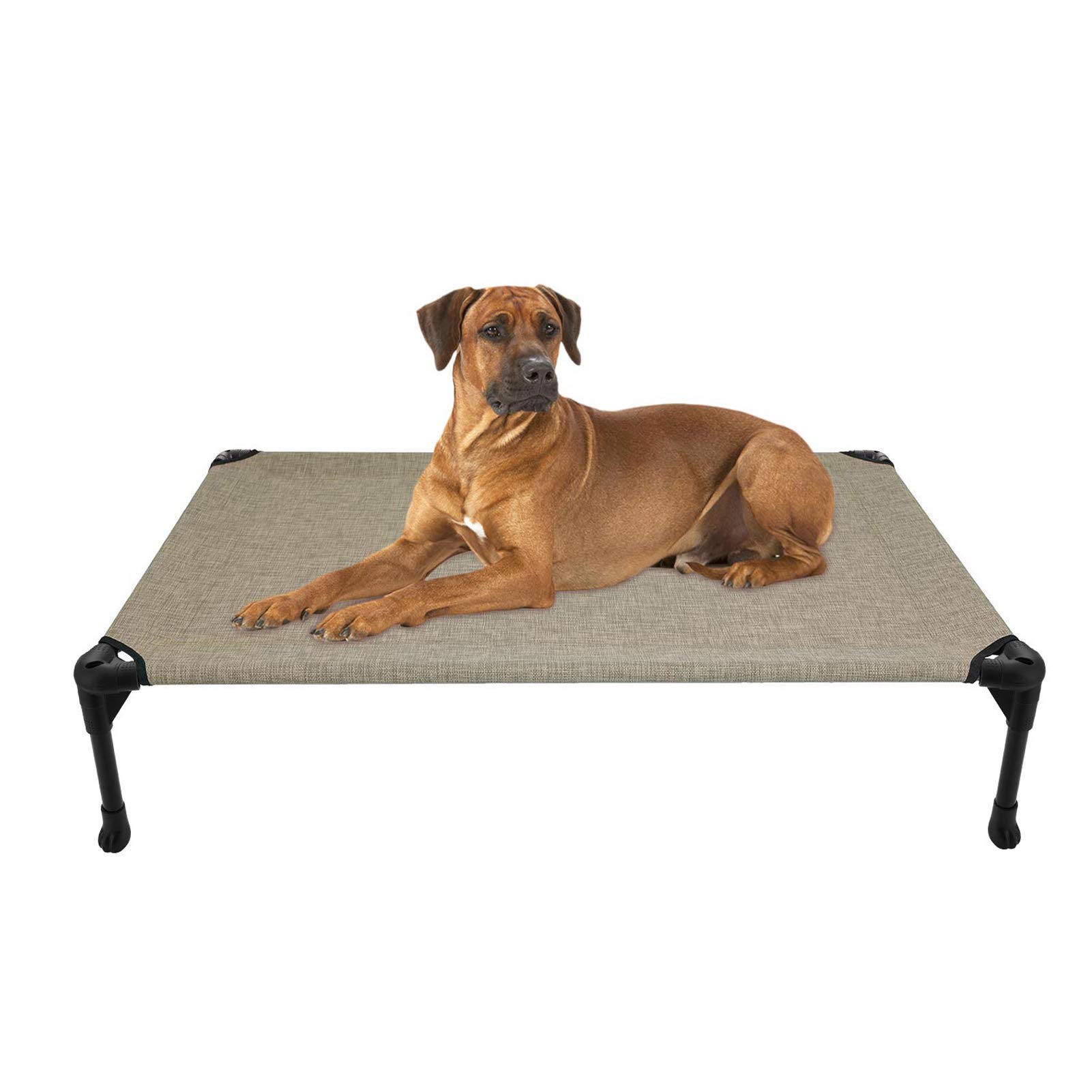 Veehoo Cooling Elevated Dog Bed, Portable Raised Pet Cot with Washable ...