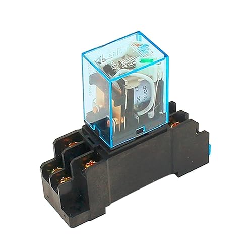 10A Relay 12VDC 24VDC 110VAC 220VAC LY2N Purpose Relay LY2NJ with Power Relay Base Socket 8 pins ...