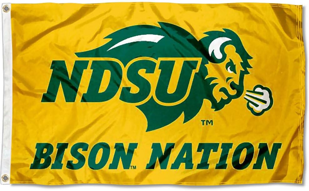 Amazon.com : NDSU Bison Large Bison Nation 3x5 College Flag : Sports ...