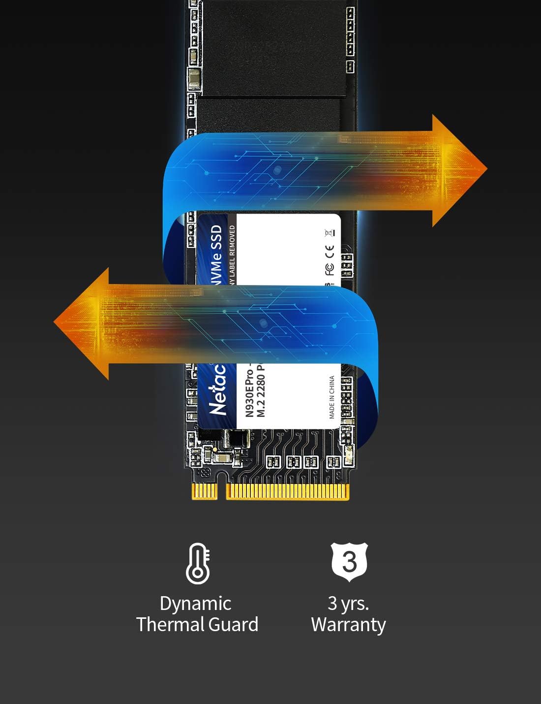 Netac NVMe SSD 500GB 512GB PCIe Gen3x4 NVMe M.2 2280mm Internal Solid ...