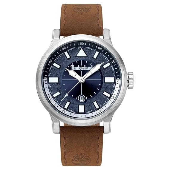 Timberland Mens Analogue Classic Quartz Watch with Leather Strap ...