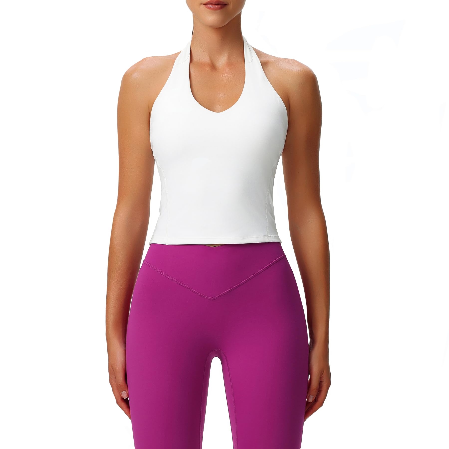 Aoxjox Women's Sleeveless Neck Tank Tops Workout Athletics Gym Yoga ...