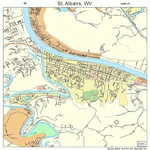 Amazon.com: Large Street & Road Map of St. Albans, West Virginia WV ...
