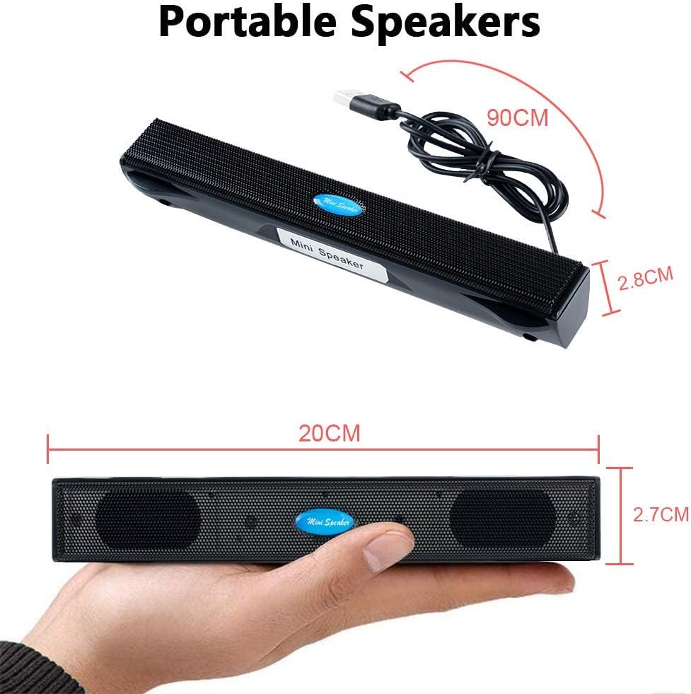USB Computer Speakers, Mini USB Stereo Soundbar Speakers, Computer mini ...