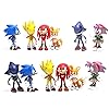 6-Pack Collectible Figures with Sonic Brooch– Highly Detailed Design in ...