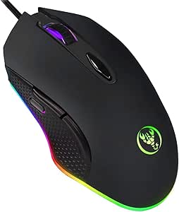 Amazon.com: ERUN Gaming Mouse Wired, Chroma RGB Backlit Color 4DPI ...
