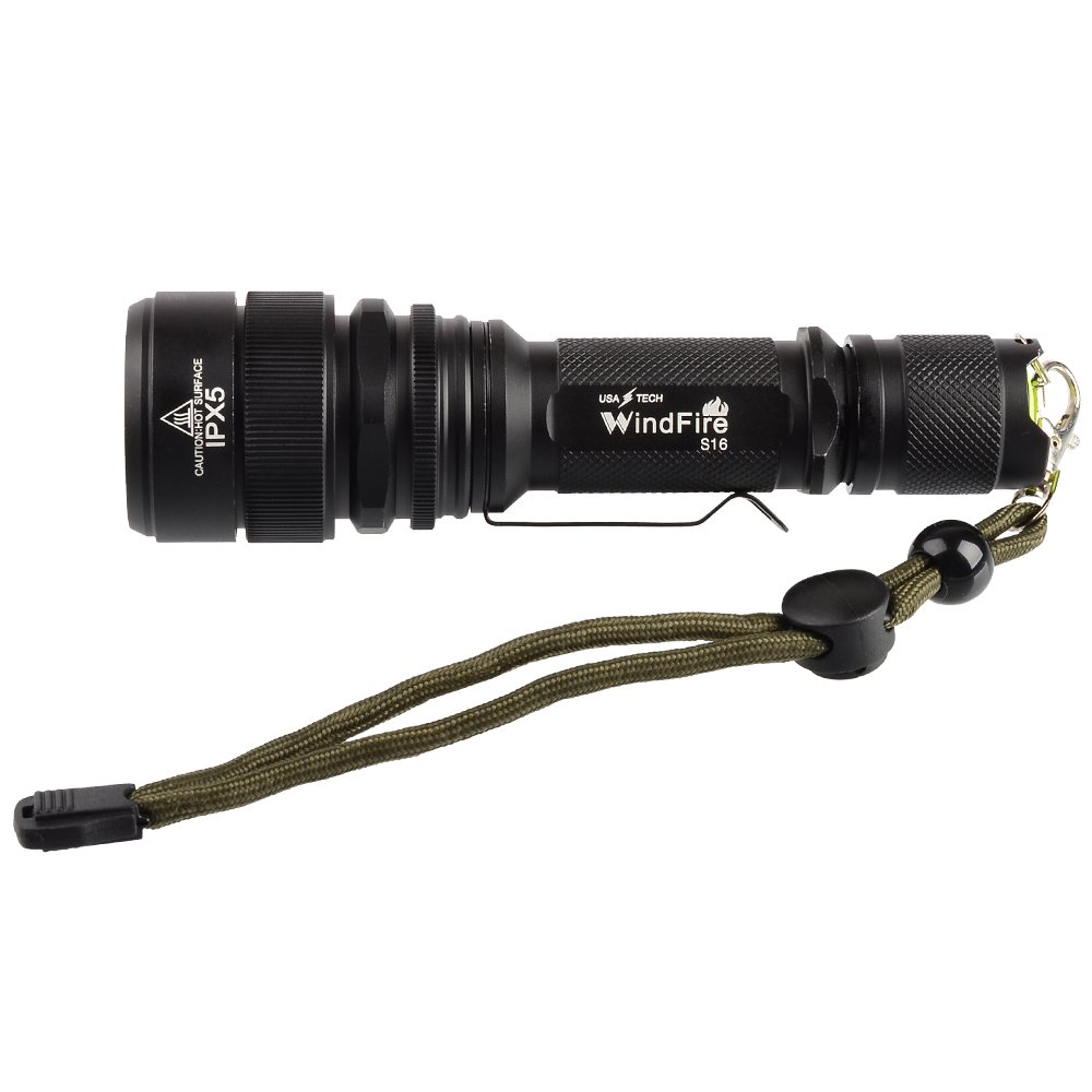WindFire S16 2000 Lumens Zoomable XM-L T6 LED Rechargeable Torch Flash ...