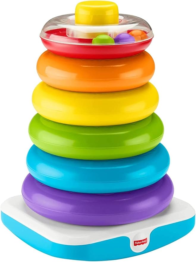 Fisher-Price Giant Rock-a-Stack, 14-inch tall stacking toy with 6 ...