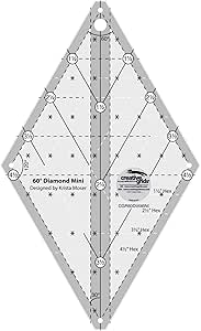 Amazon.com: Creative Grids 60 Degree Mini Diamond Ruler - CGR60DIAMINI
