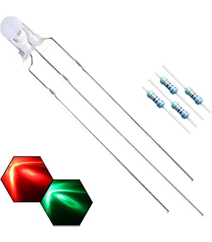 Led Light 3mm INVENTO 5 Mm 3pin 3V RG Bi-Colors Common Cathode LED ...