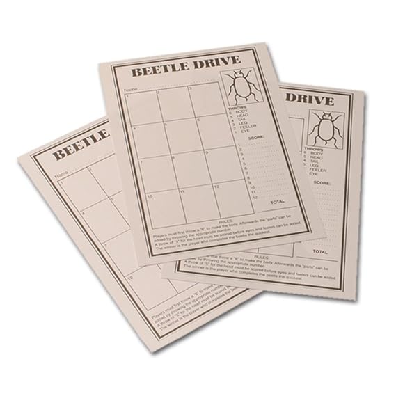 Beetle Drive Cards (Pack of 100): Amazon.co.uk: Toys & Games