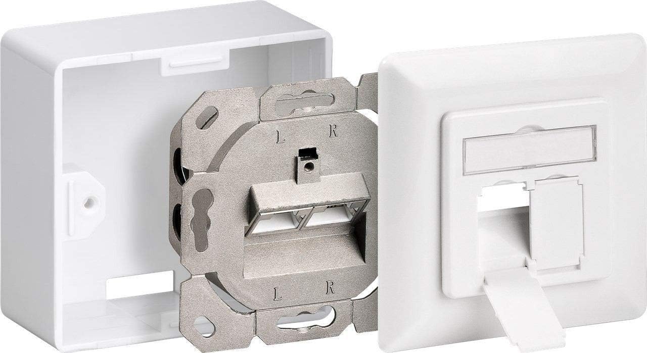 1aTTack Network Box Flush-Mounted Socket for Cat5 Cat5e Cat6 Cat7 Cat8 ...