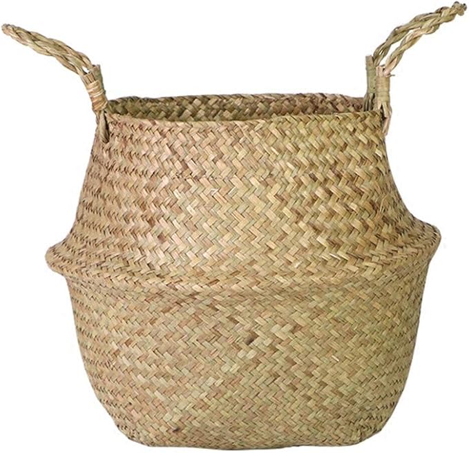 AZX Lagerung Seegras Korb Natürlicher Handgewebte Pflanze Blumentöpfe ...