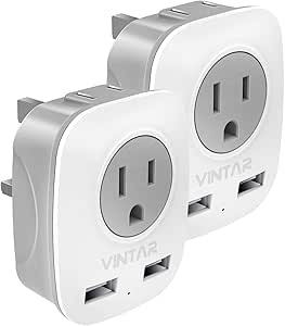 Amazon.com: [2-Pack] UK Ireland Travel Plug Adapter, VINTAR ...