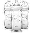 Philips Avent Natural Glass Baby Bottles with Breast-Shaped Nipple