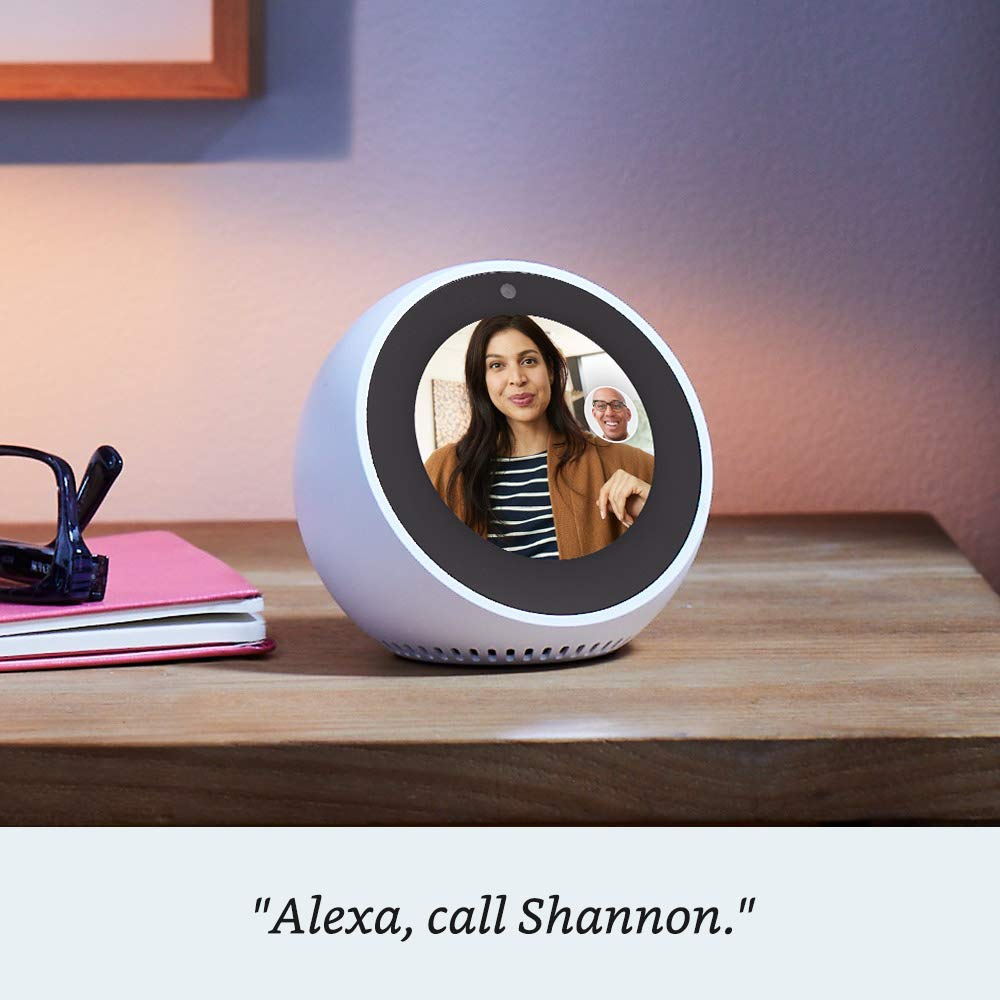 Echo Spot - Reloj despertador inteligente con Alexa - Negro
