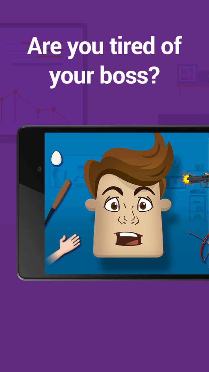 Hit the boss, Virtual game to beat the superior, smash him and be ...