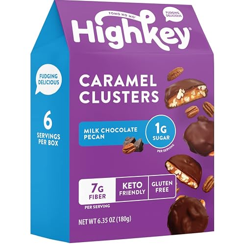 HighKey Sugar Free Chocolate Candies - Keto Snack Milk Chocolate Pecan ...