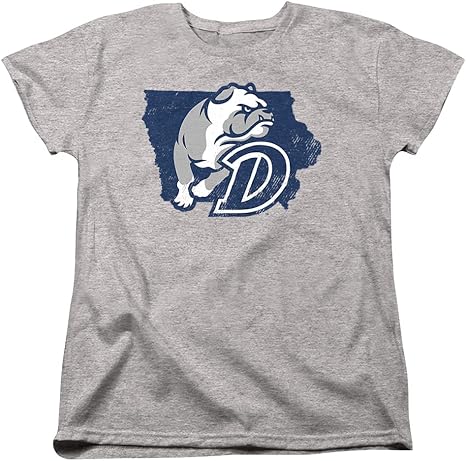 Amazon.com: Drake University Official State Shape Women's T Shirt: Clothing