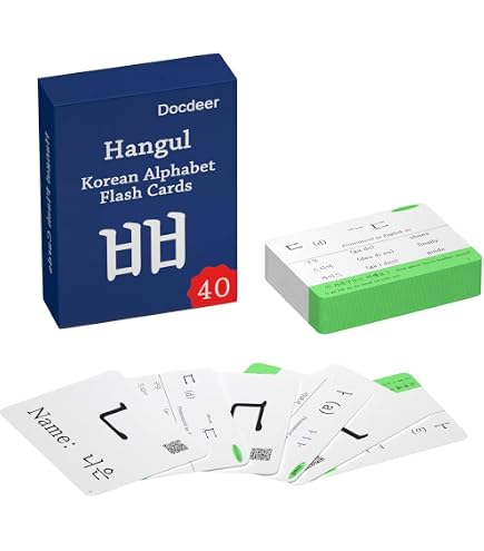 Alphabet Cards Korean Alphabet And Syllables Flashcards By Tools For ...