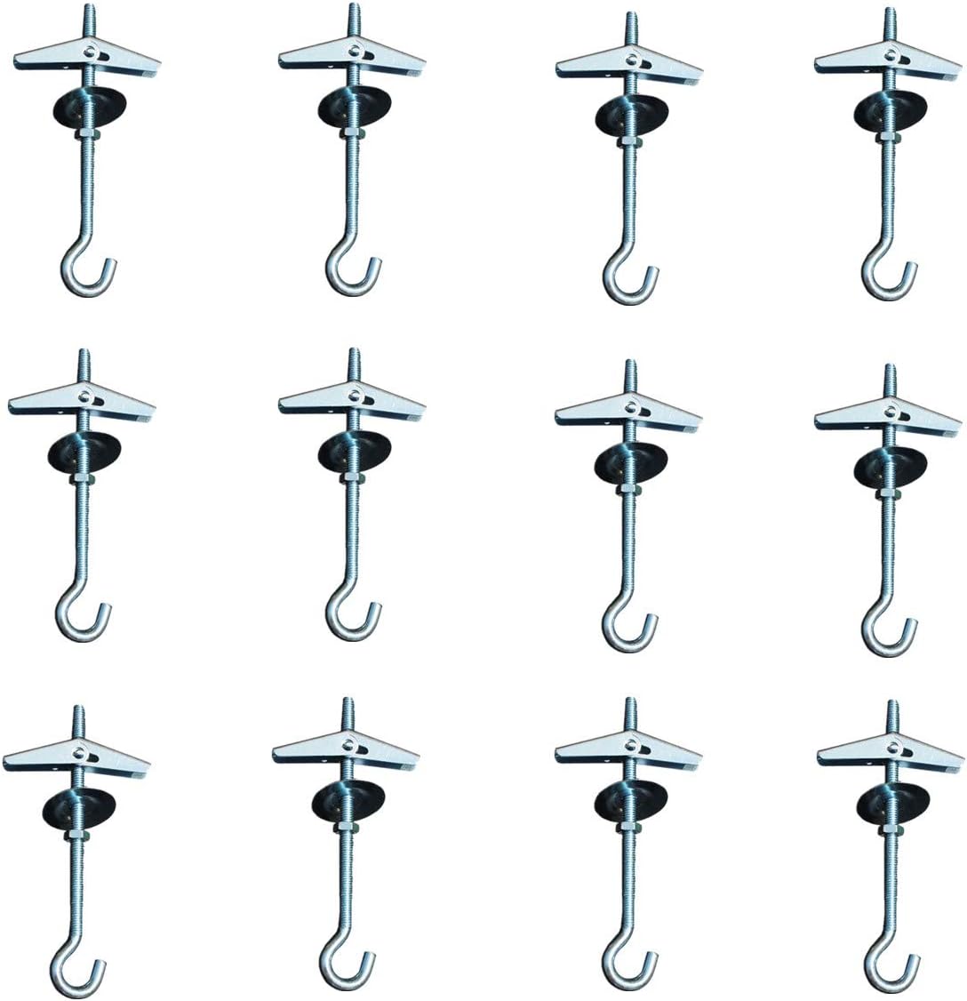 12 Pcs Ceiling Hooks Carbon Steel Plasterboard Ceiling Wall Spring ...